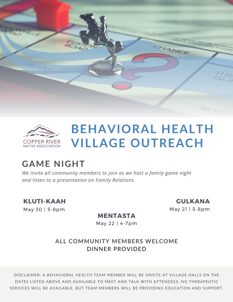 Behavioral Health Village Outreach – Gulkana | Copper River Native ...